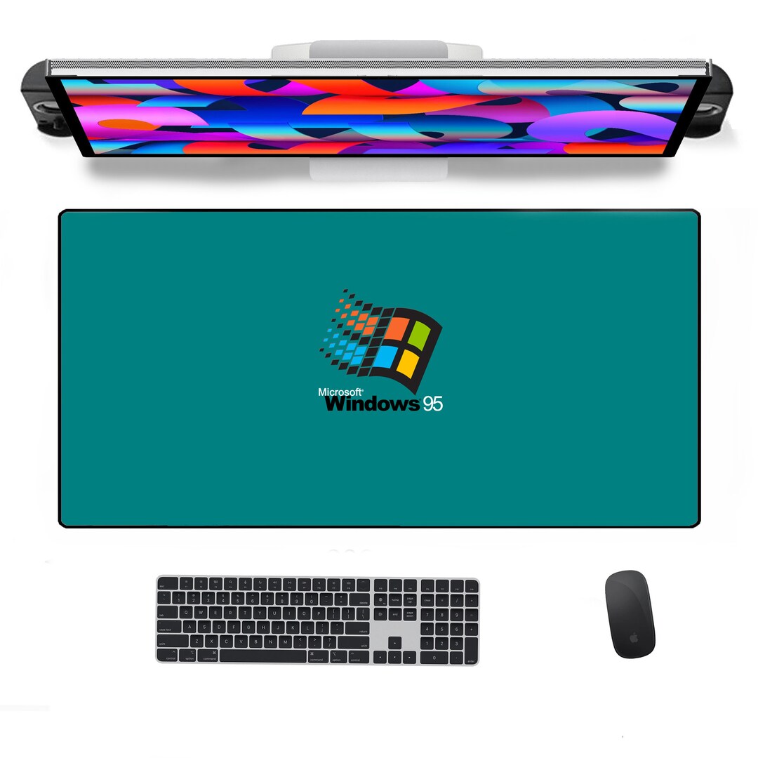 Big Gaming XXL Mouse Pad Desk Mat Mousepad Windows 95 Blue Simple Home ...