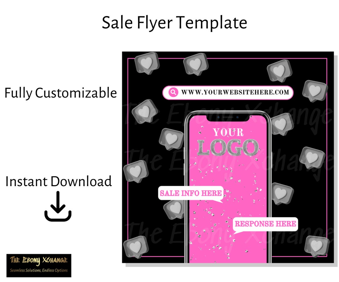 Customizable Sale Flyer Template Editable Design for Promotions ...