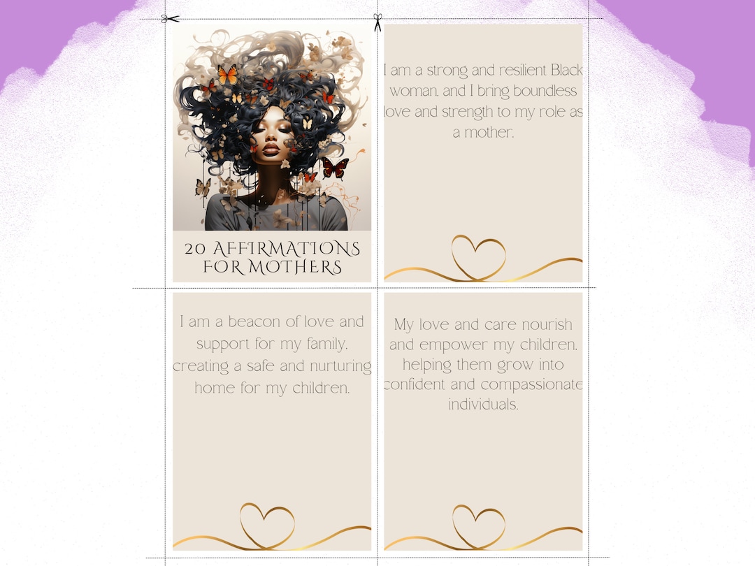 Affirmation Cards for Mothers, Printable, PDF - Etsy