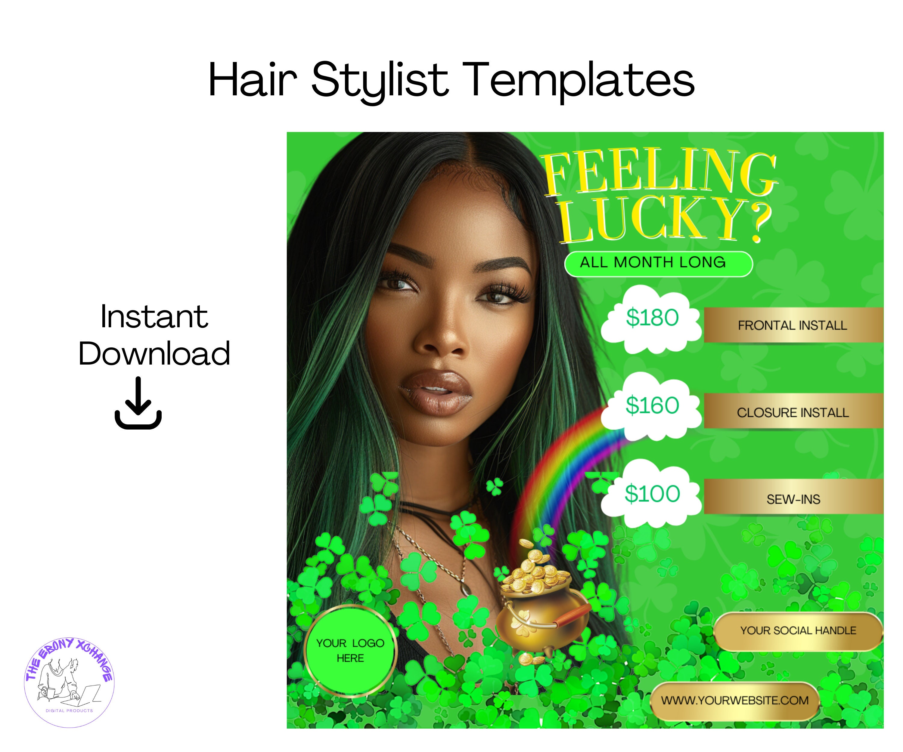 Editable Hair Stylist Template, Salon Service Price List, Hairstylist ...