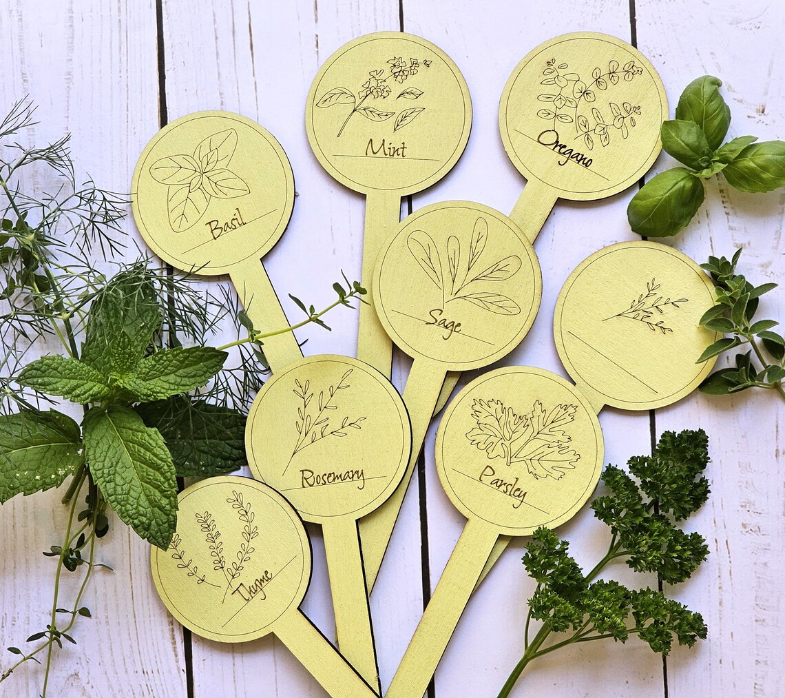 Garden Herbal Labels - Etsy