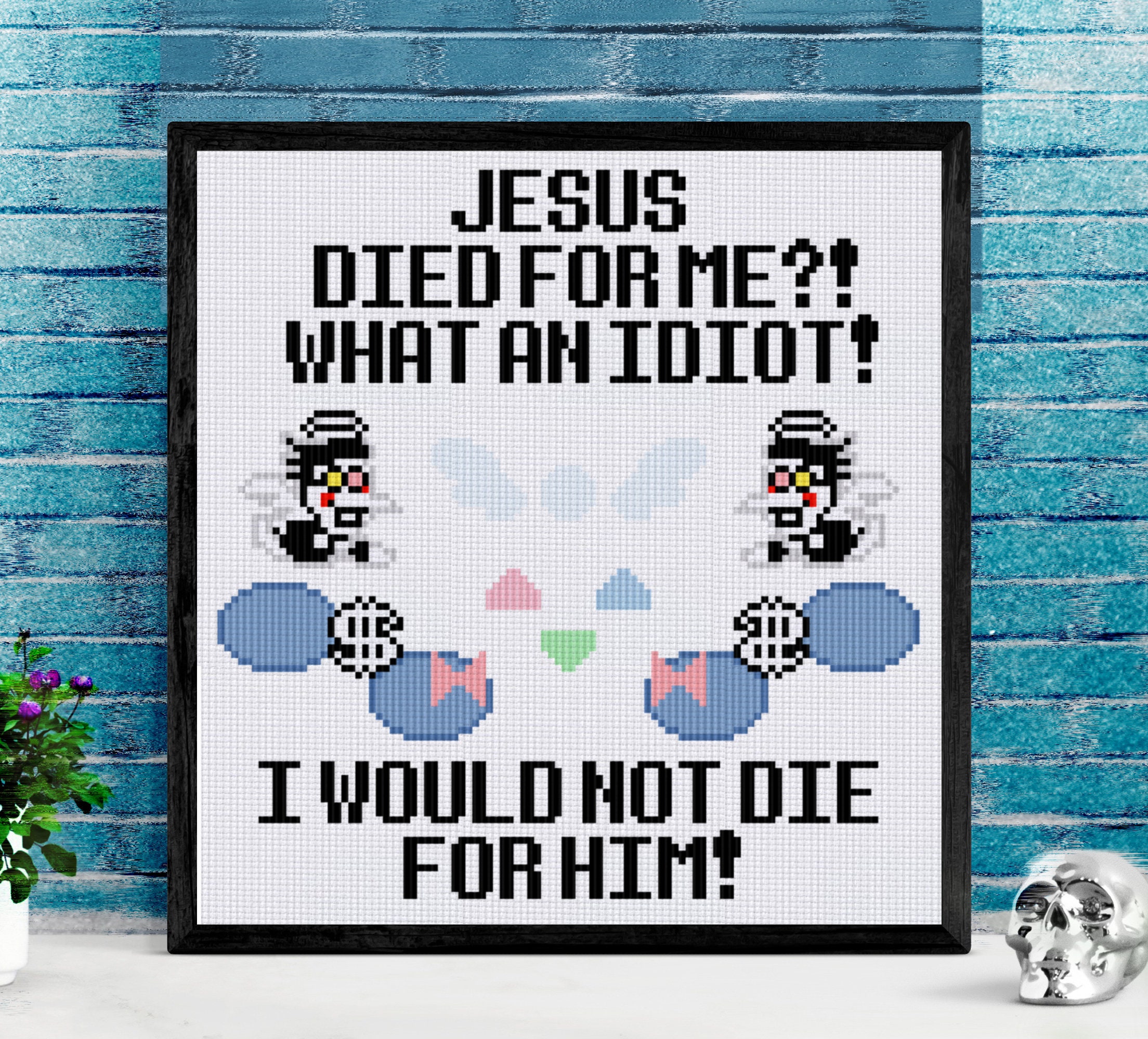 Jesus Died for Spamton! - Deltarune Cross Stitch Pattern - PDF File ...