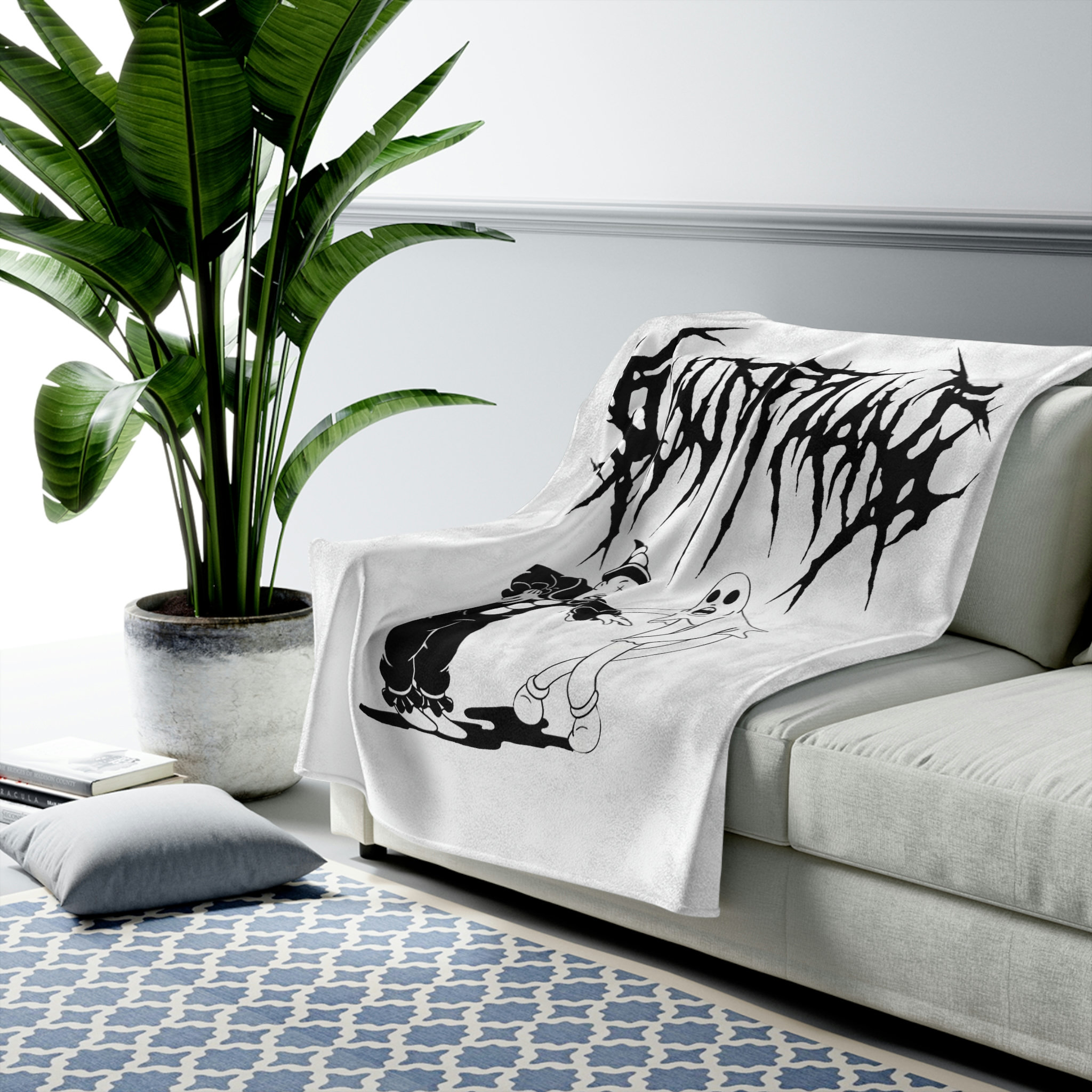 Ghostemane Velvet Throw Blanket, Gothic Grunge Ghost Ghostmane Blanket ...