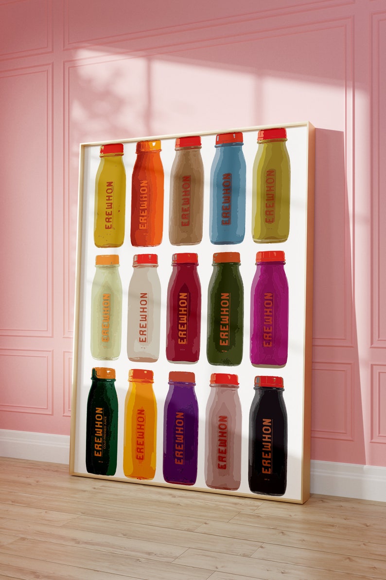 Erewhon Drink/juice Wall Print - Colorful and Trendy Kitchen/bar Art ...