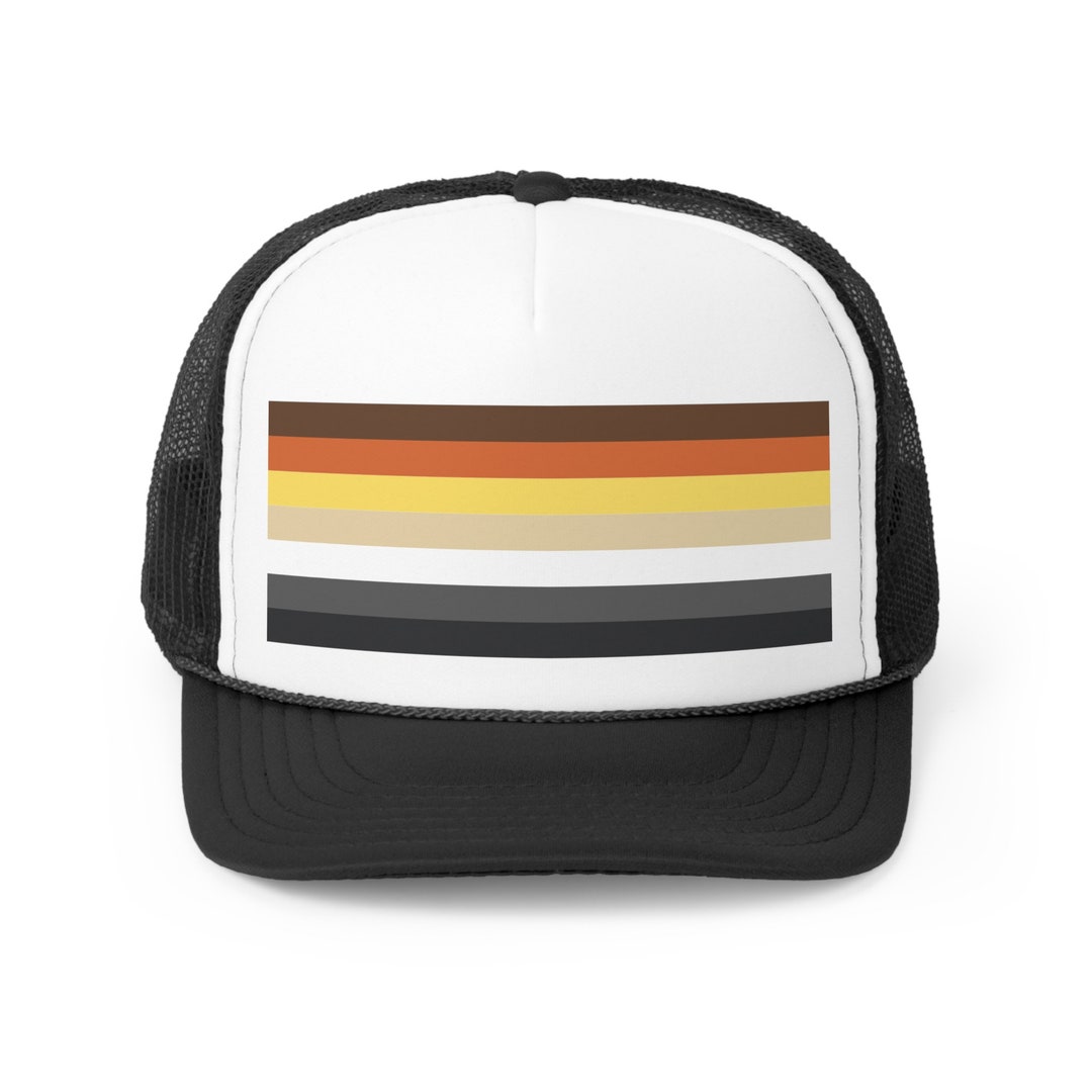 Gay Bear Flag Trucker Cap LGBTQIA, LGBTQ Hat, Queer Hat, Gay Bear Hat ...