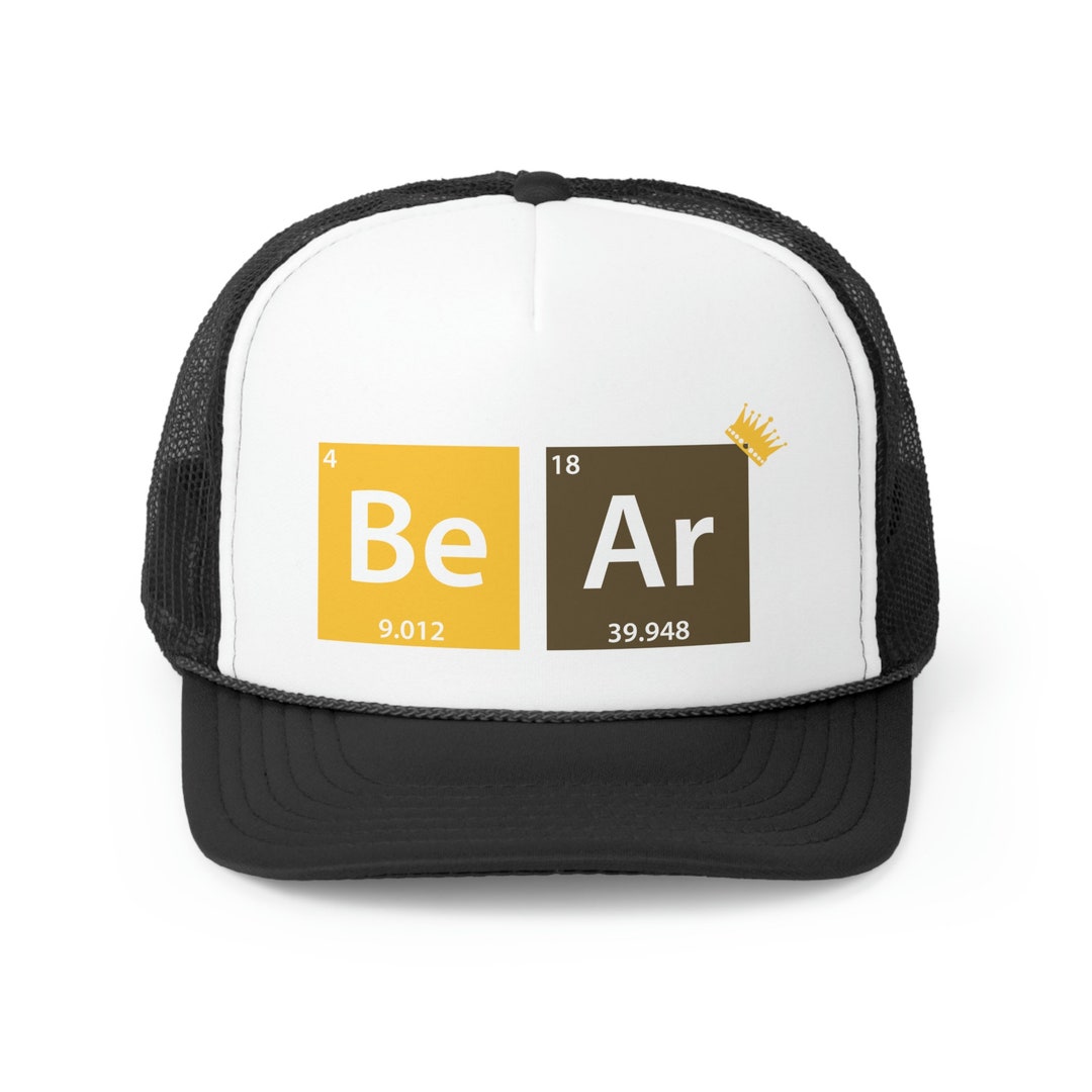 Bear Periodic Table Hat | LGBTQ+ Bear Trucker Cap | Science Pride Hat ...