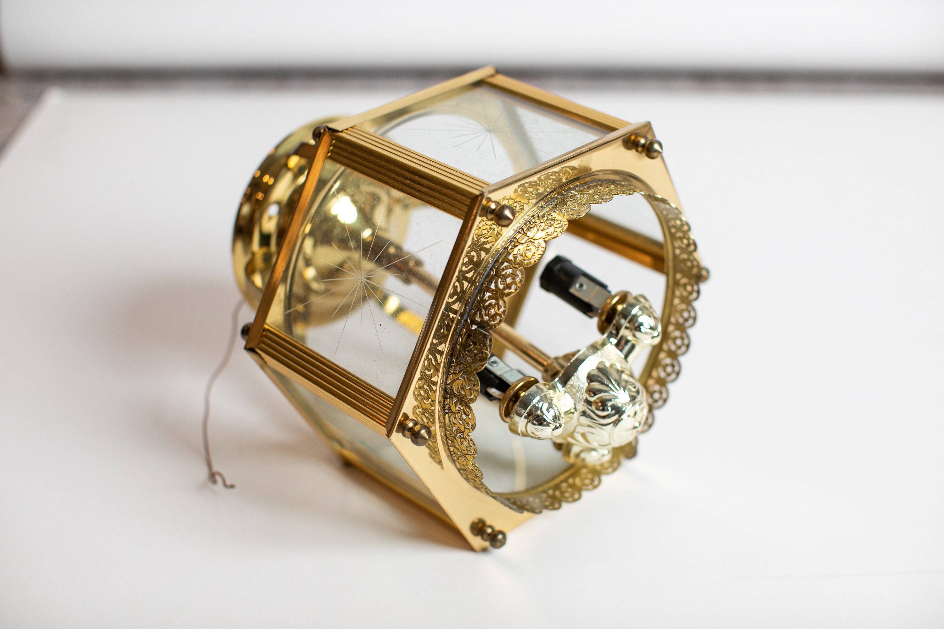 Vintage Brass 3 Candle Ceiling Light Fixture - Etsy