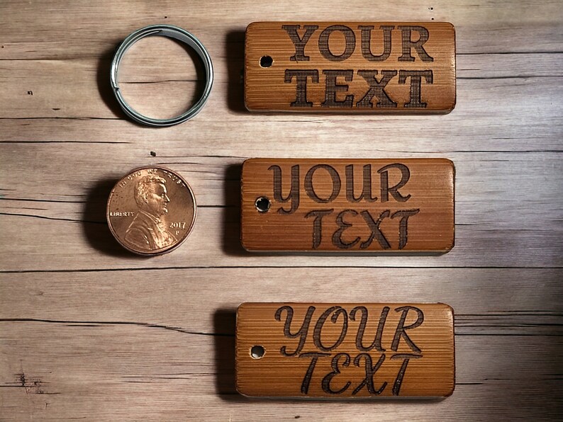 Custom Wooden Key Chain - Etsy