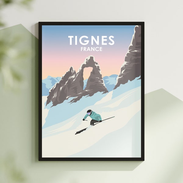 Wall Art Print Tignes - Etsy UK