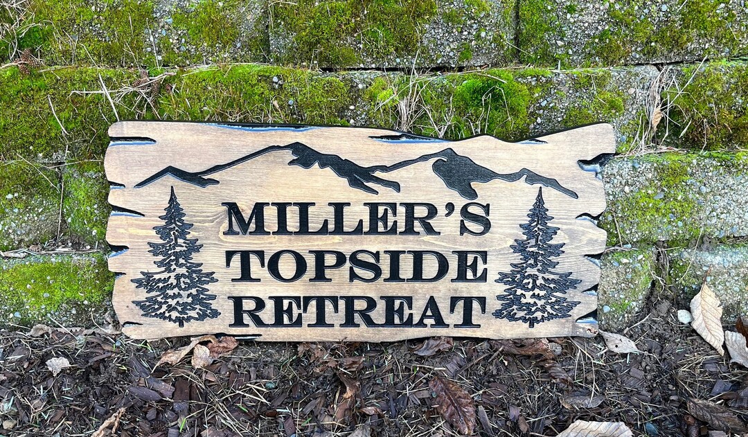 Custom Wood Alpine Mountain Sign - Etsy