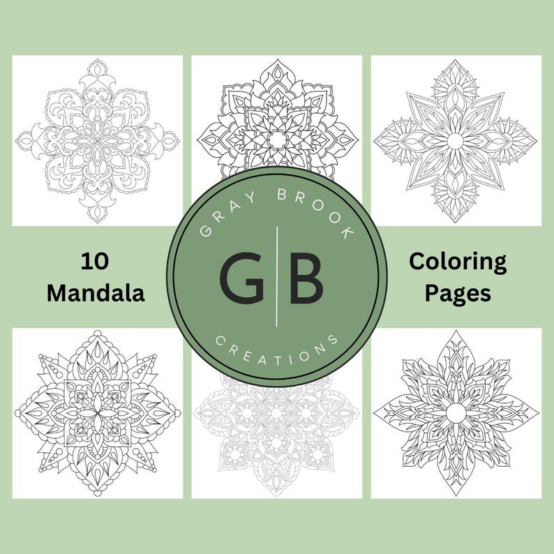 Relaxing Mandala Coloring Pages - Etsy