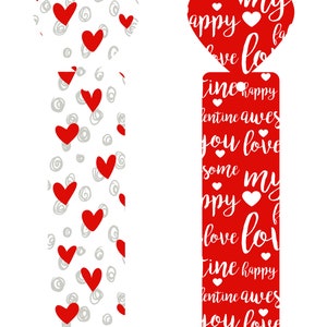 Red Black White Valentine Bookmarks | Printable Bookmarks | Valentine ...
