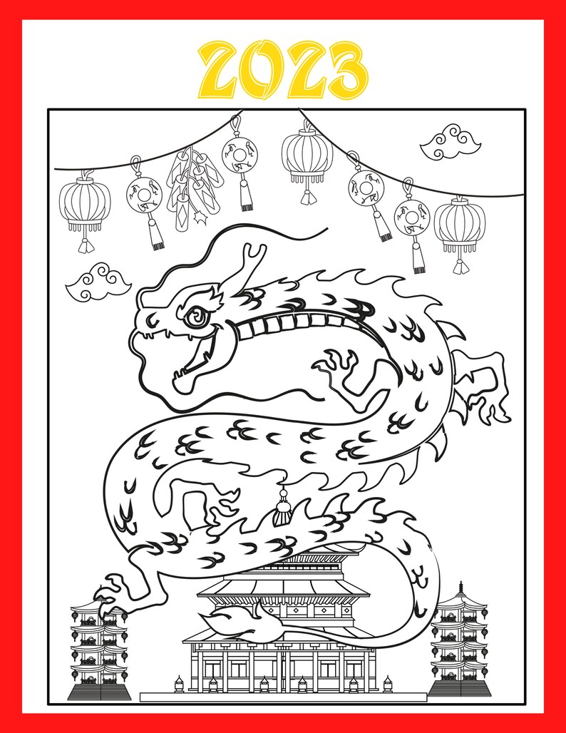 Year of the Rabbit | Printable Coloring Pages | Chinese New Year ...