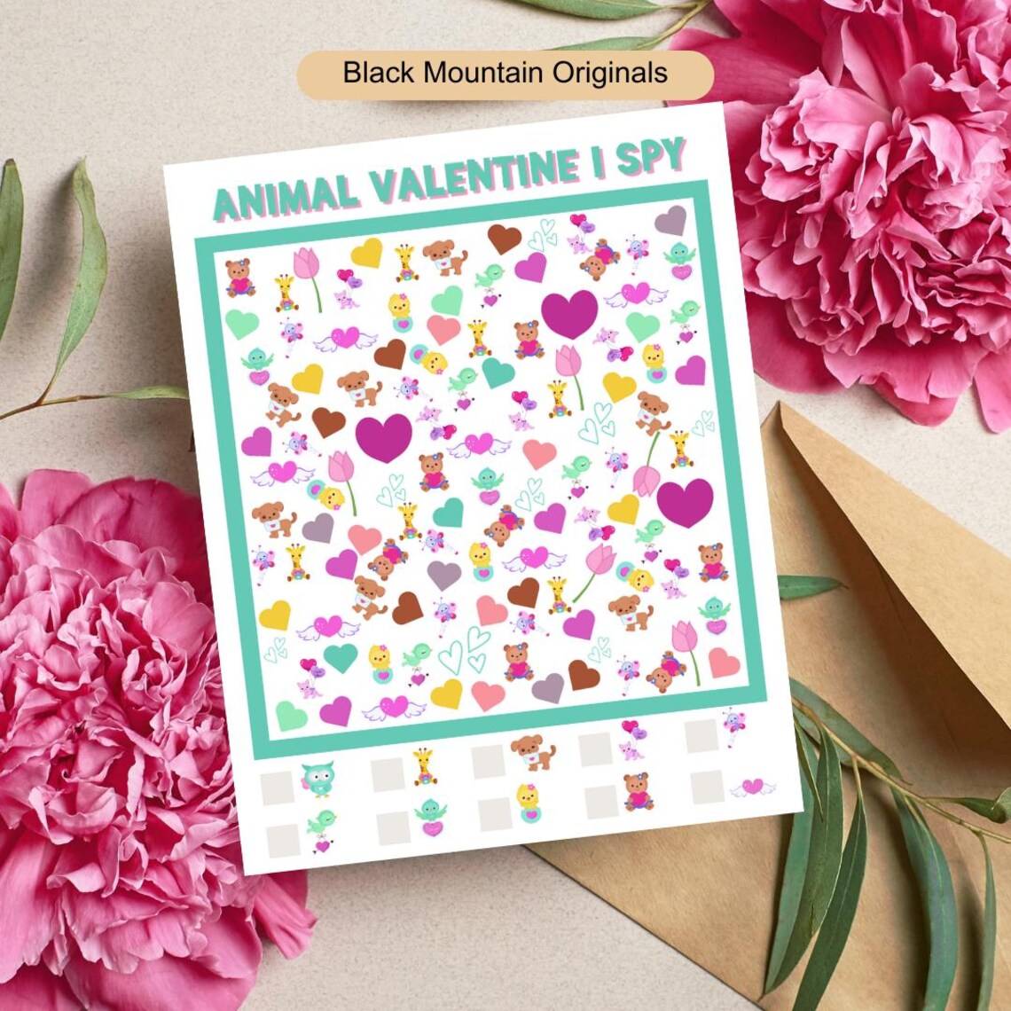 Veo veo con animales para San Valentín / Veo veo imprimible / Página de ...