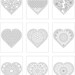 Coloring Page HEART Printable Valentine Bookmarks | Printable Bookmarks ...