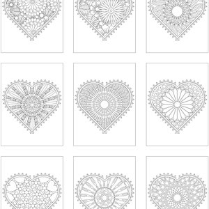 Coloring Page HEART Printable Valentine Bookmarks | Printable Bookmarks ...