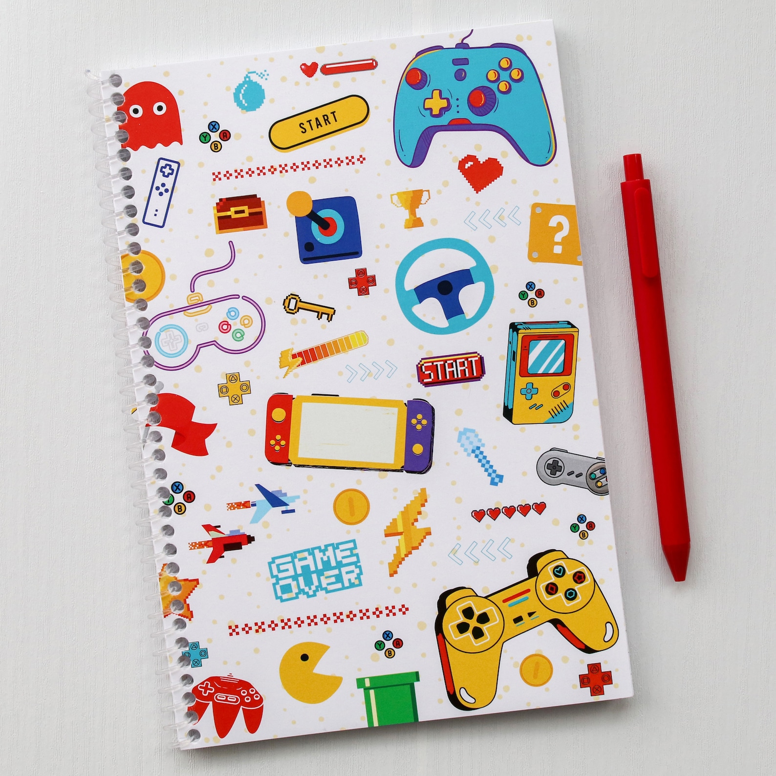 Video Game Notebook, Cute Sketchbook, Video Game Journal, Retro Video ...