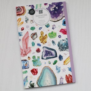 Crystals Journal, Cottagecore Notebook, Cute Sketchbook, Gemstone Book ...