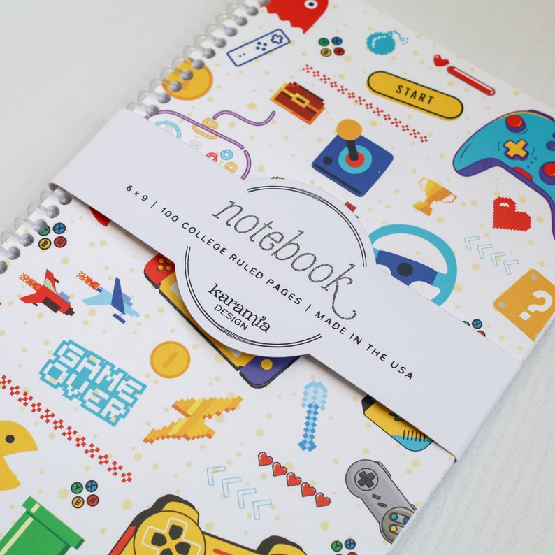 Video Game Notebook, Cute Sketchbook, Video Game Journal, Retro Video ...