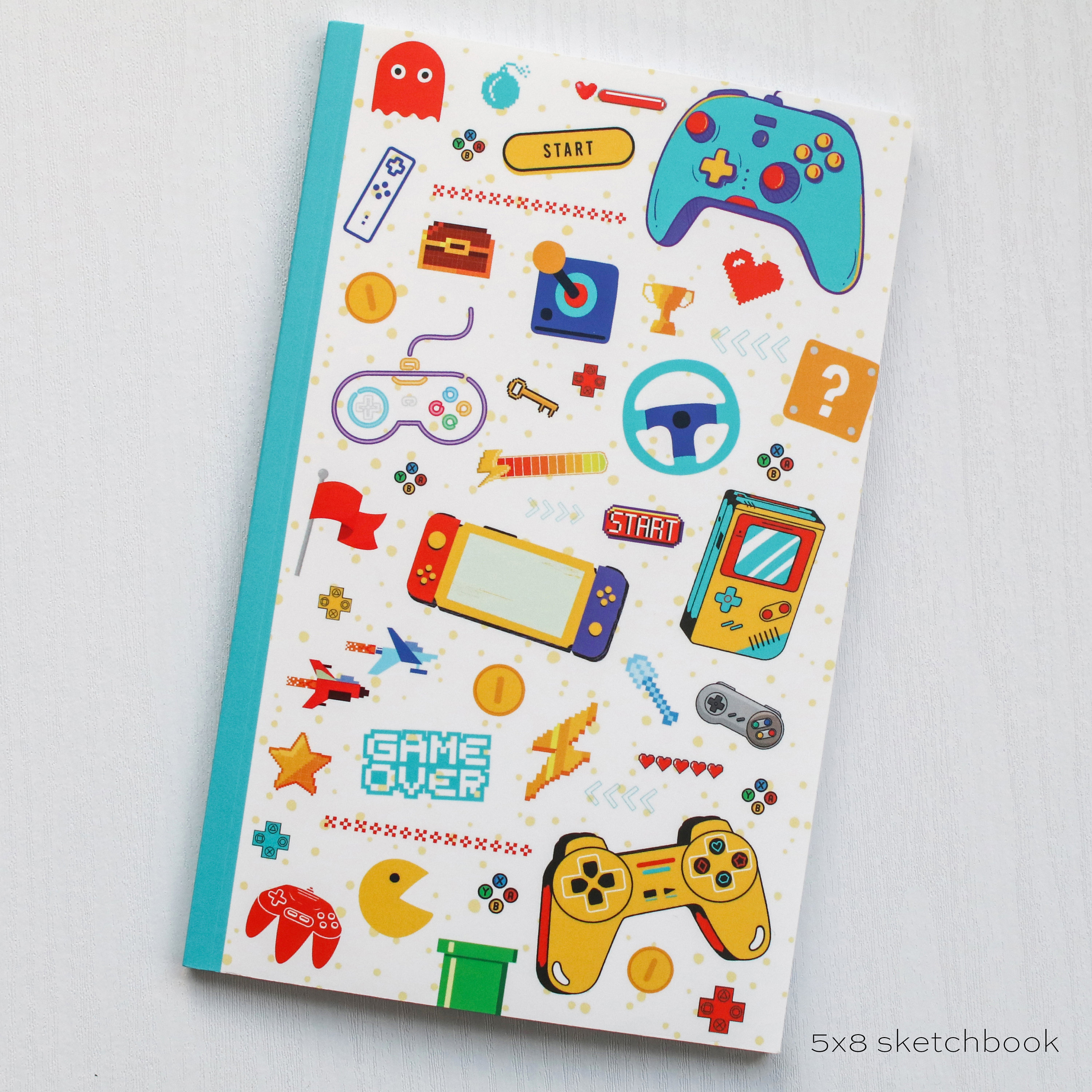 Video Game Notebook, Cute Sketchbook, Video Game Journal, Retro Video ...
