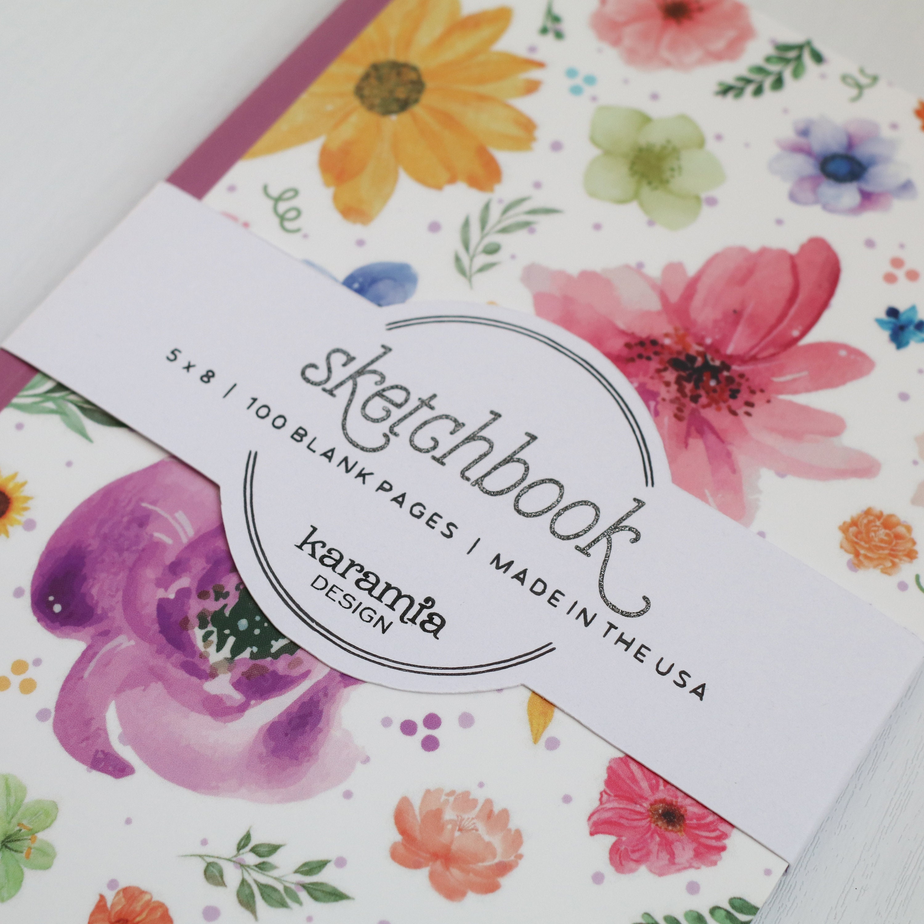 Sketchbook Set, Cute Sketchbook, Floral Notebook, Pretty Sketchbook ...