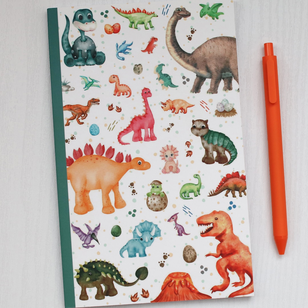Dinosaur Sketchbook, Dinosaur Journal, Cute Sketchbook, Dinosaur ...