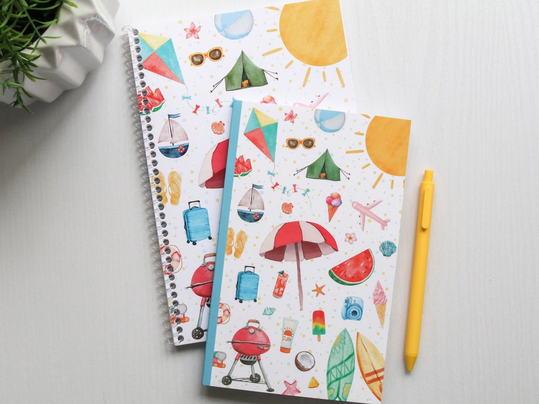 Summer Notebook, Cute Sketchbook, Summer Journal, Beach Notebook ...