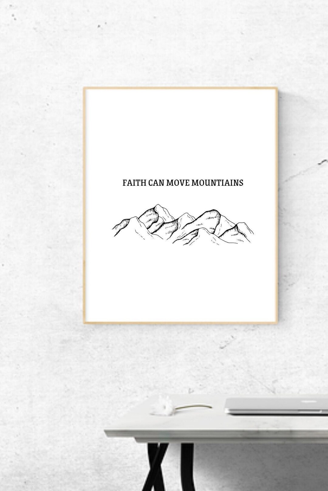 Faith Can Move Mountains, Christian Wall Art, Printable Art, Digital ...