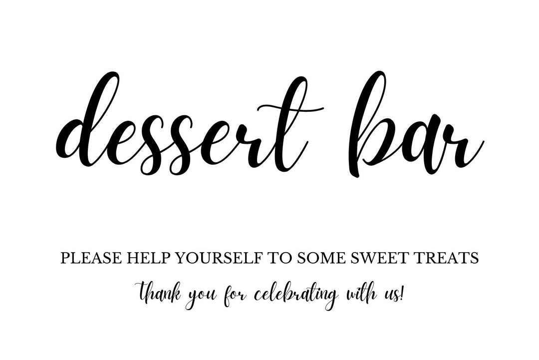 Dessert Bar Sign 1 - Etsy