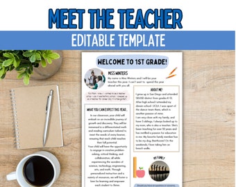 Editable Meet the Teacher Template Value Pack - Etsy