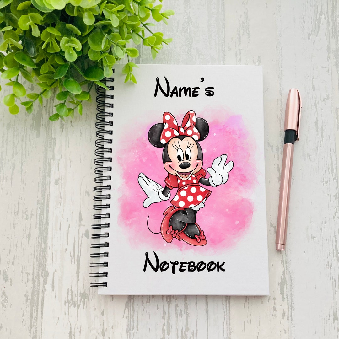 Personalised Minnie Mouse Notebook Gift Any Name Present Birthday Gift ...
