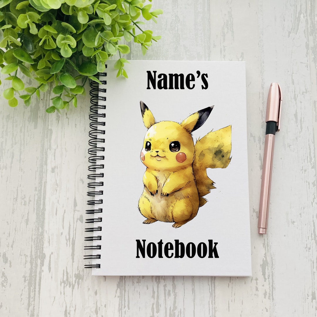 Personalised Pikachu Notebook Gift Any Name Present Birthday Gift ...