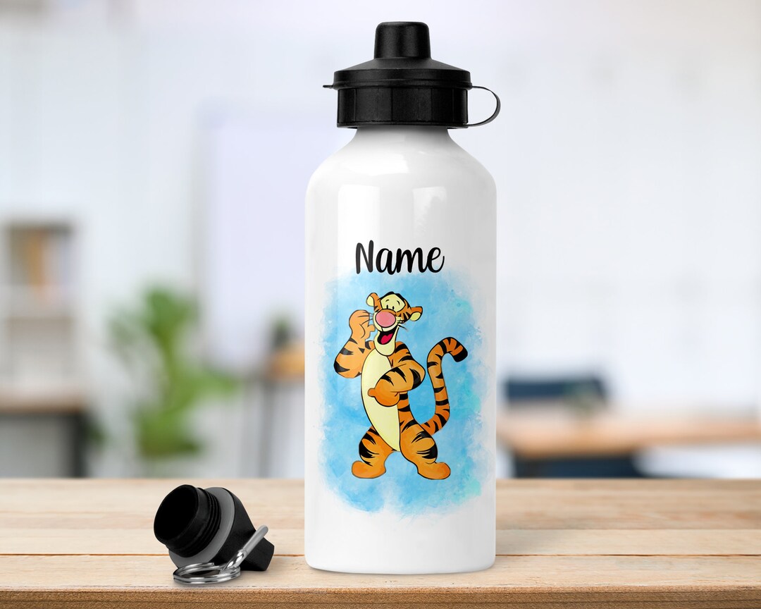 Personalised Tigger Inspired Bottle 600ml 2 Lids - Etsy