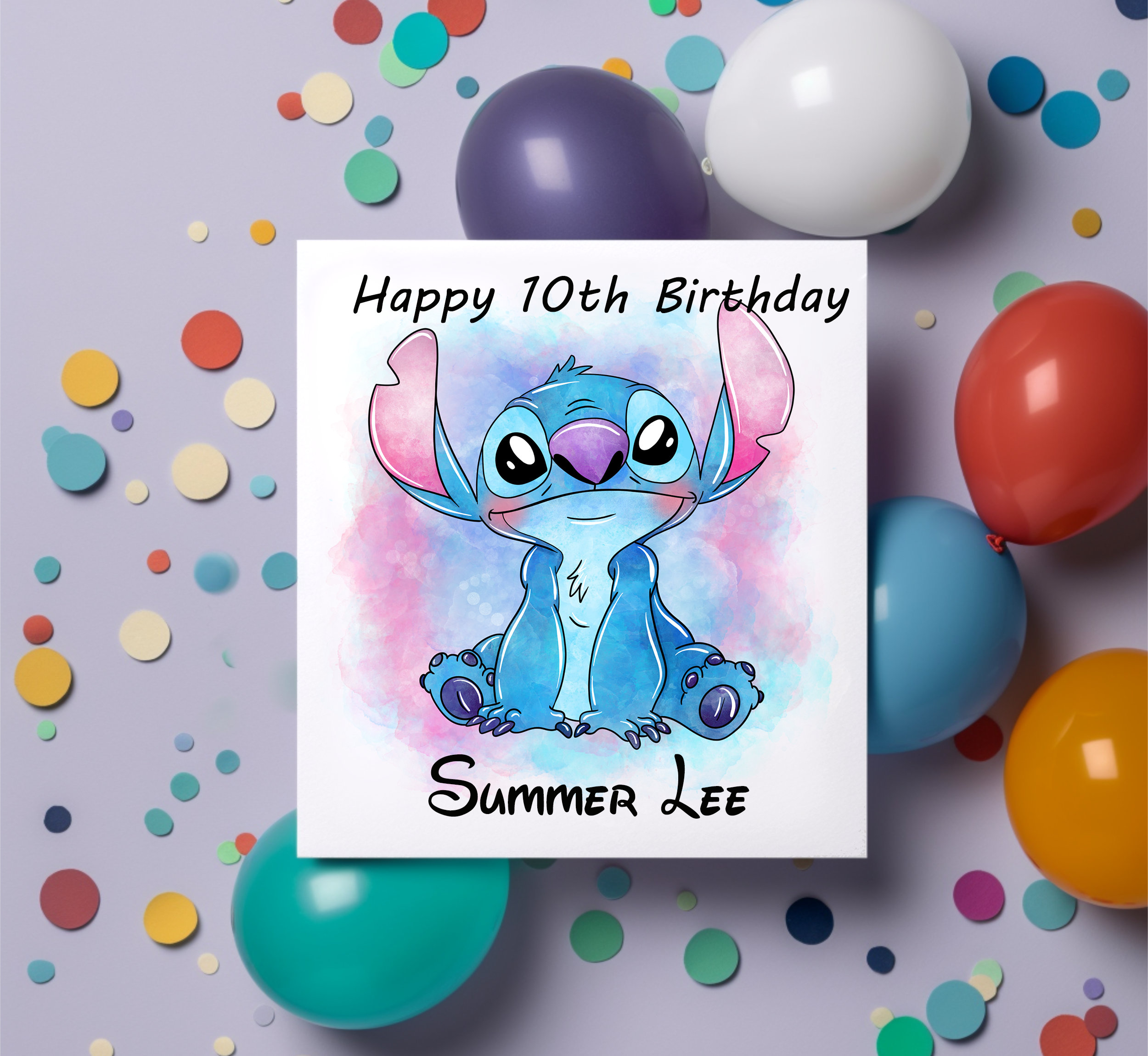 Personalised Stitch Birthday Card Celebration Son Niece Cousin Friend ...
