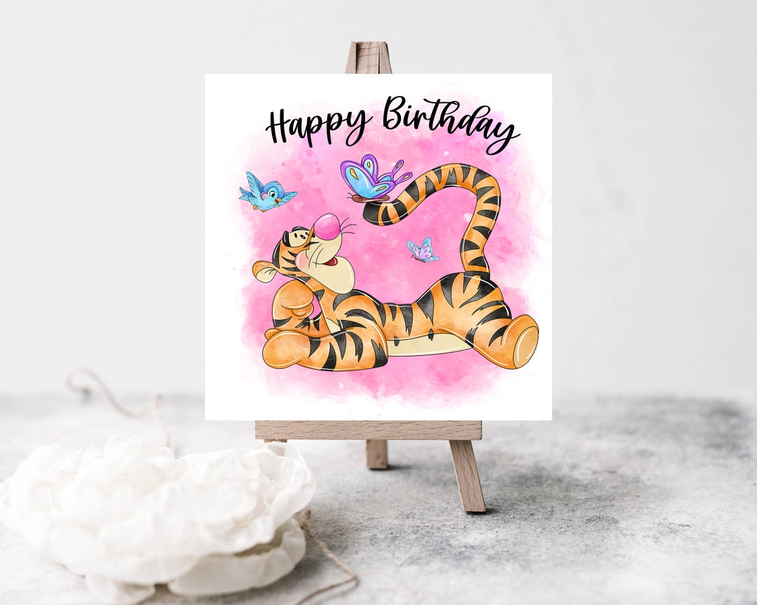 Personalised Tigger Birthday Card Celebration - Etsy