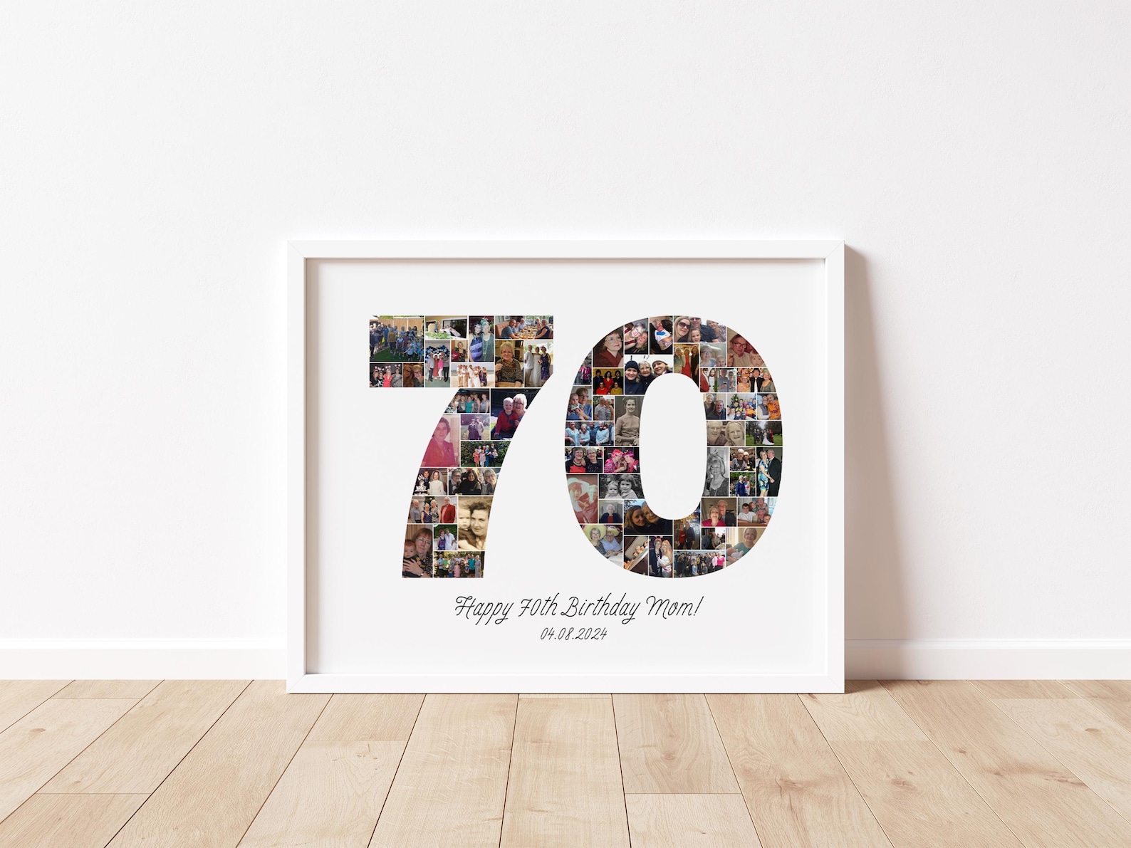 70th Birthday Personalised Photo Frame A4 A3 63 Photos 70 Perfect ...