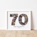 70th Birthday Personalised Photo Frame A4 A3 63 Photos 70 Perfect ...