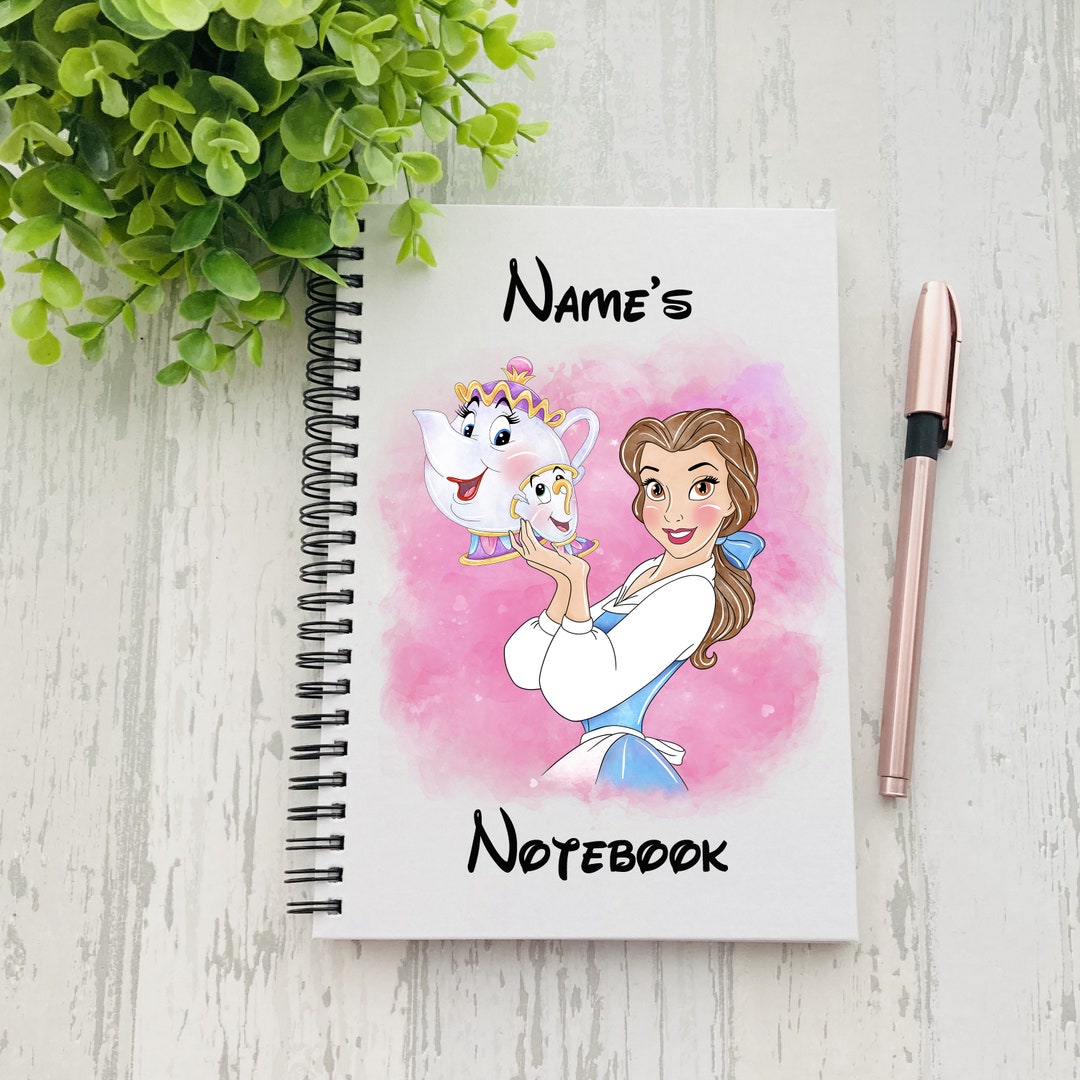 Personalised Beauty & the Beast Belle Mrs Potts Chip Notebook Gift Any ...