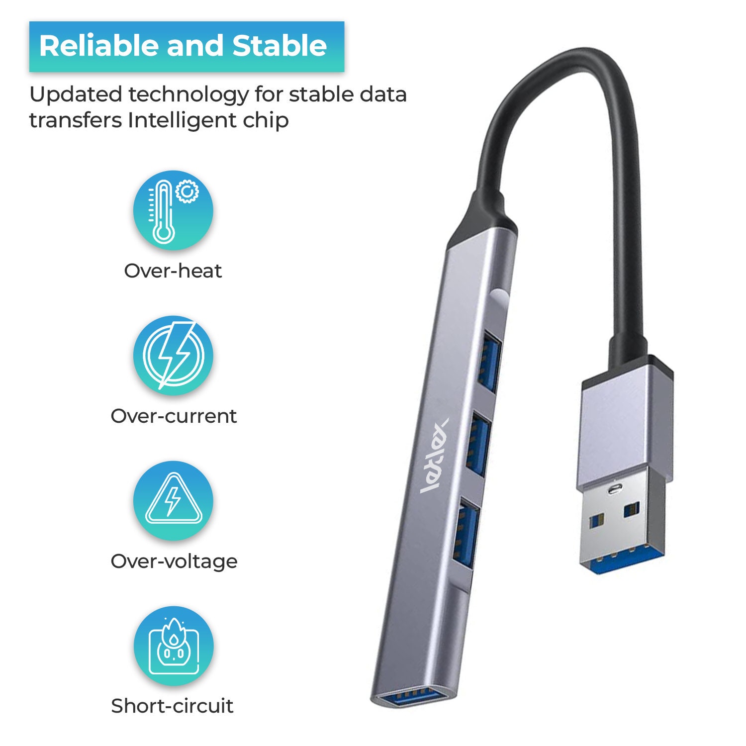 LETLEX 4in1 Usb Hub 3.0 Usb Port Expander Usb Extender Usb Type a Hub ...