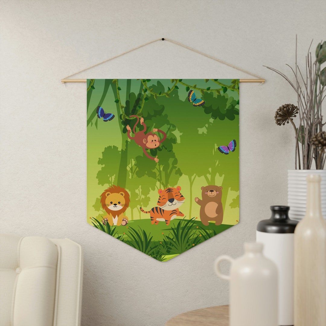 Jungle Pennant for Kids Room - Etsy
