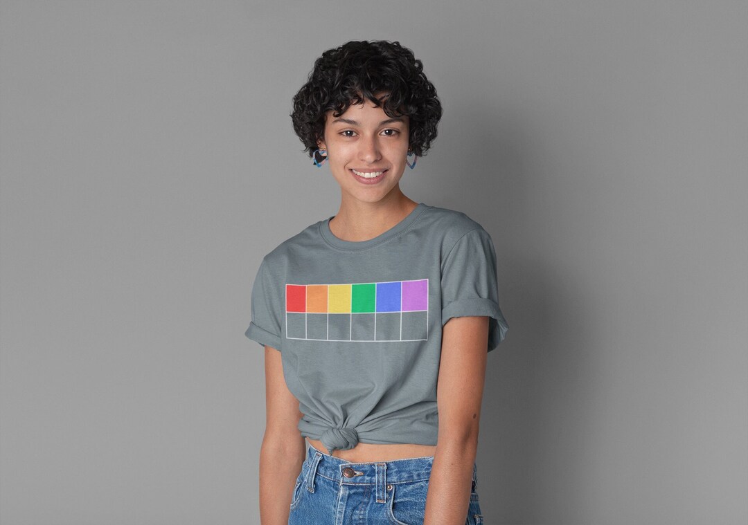 Pride T-shirt, Simple Geometric Rainbow Pride Tee Shirt, Gift for Pride ...