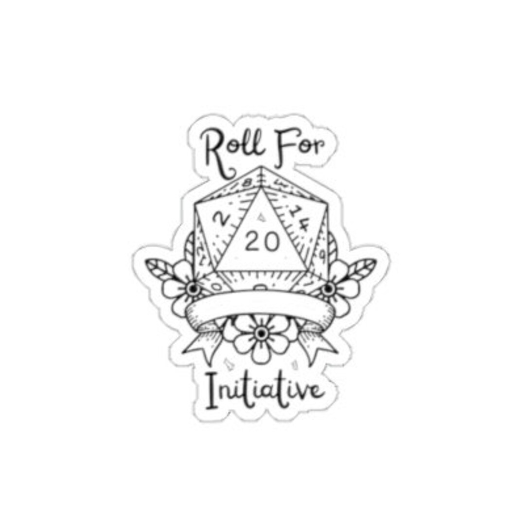 Roll for Initiative Dnd Sticker, D20 Sticker, Die Cut Matte Dnd Sticker ...