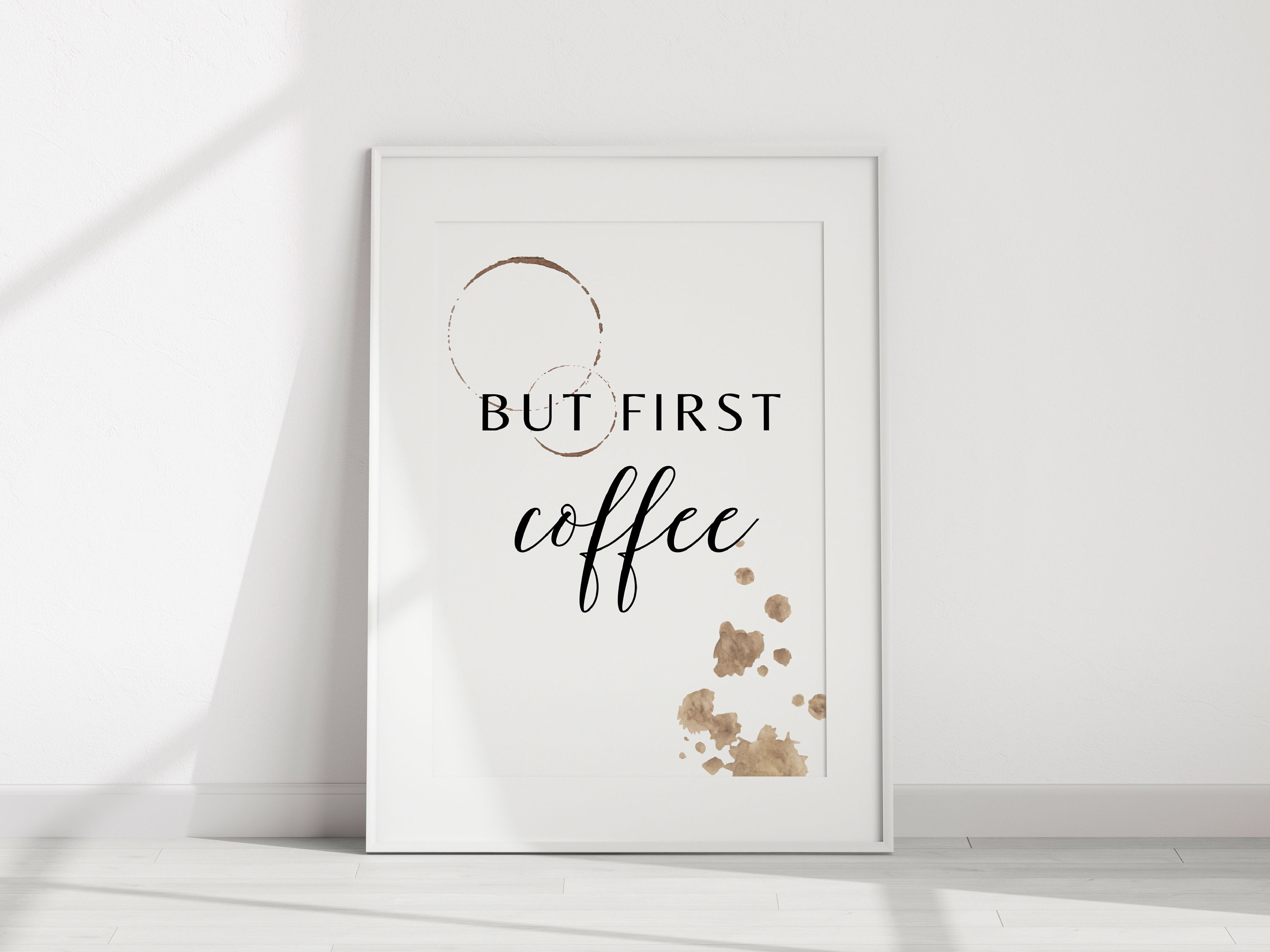 But First Coffee Printable Wall Art / Kitchen & Dining Room Wall Decor ...