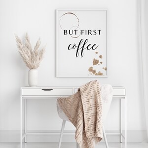 But First Coffee Printable Wall Art / Kitchen & Dining Room Wall Decor ...