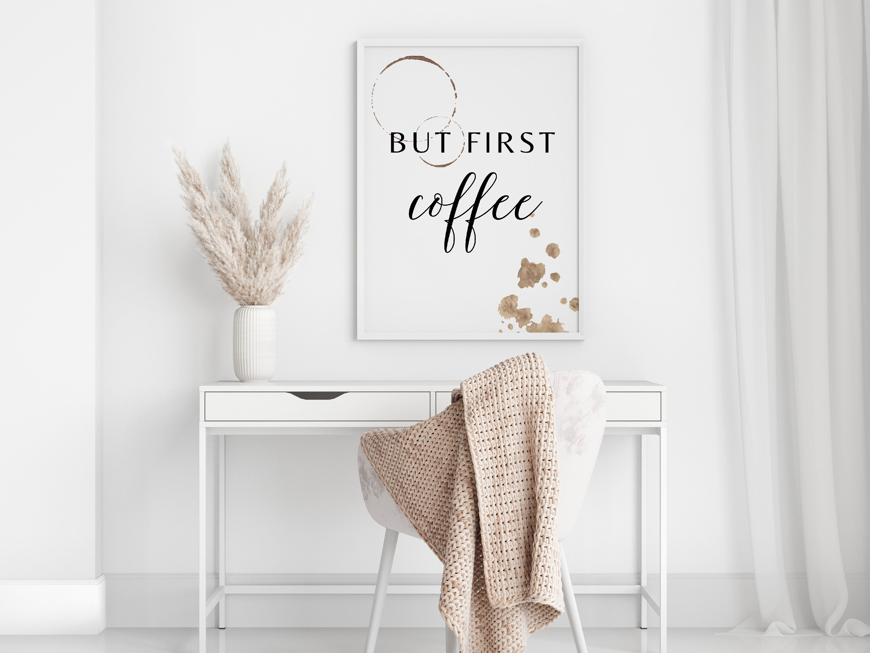 But First Coffee Printable Wall Art / Kitchen & Dining Room Wall Decor ...