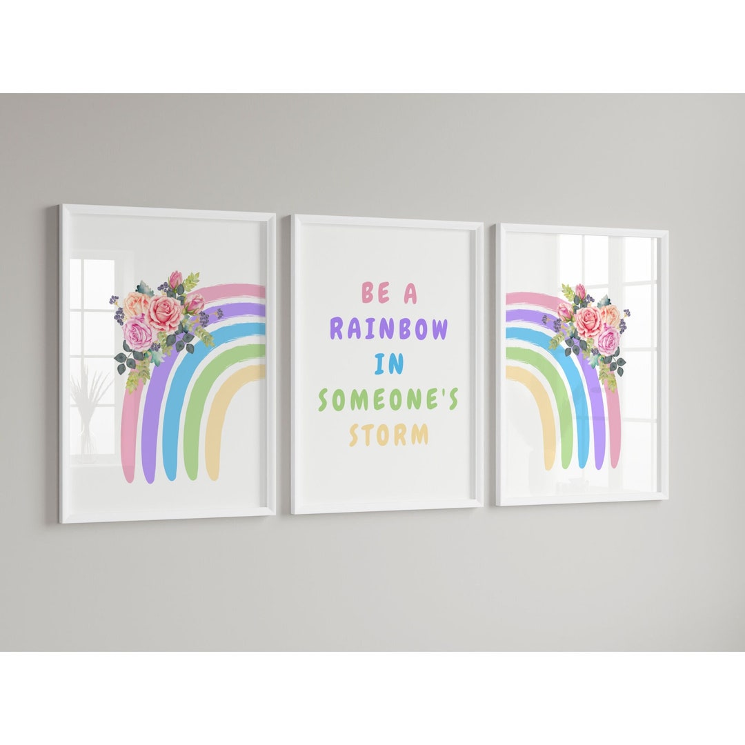 Be a Rainbow in Someones Storm / Printable Wall Decor / Instant Digital ...