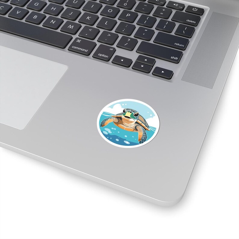 Turtle Swimming in the Ocean Sticker Serene Marine Vinyl Decal for ...