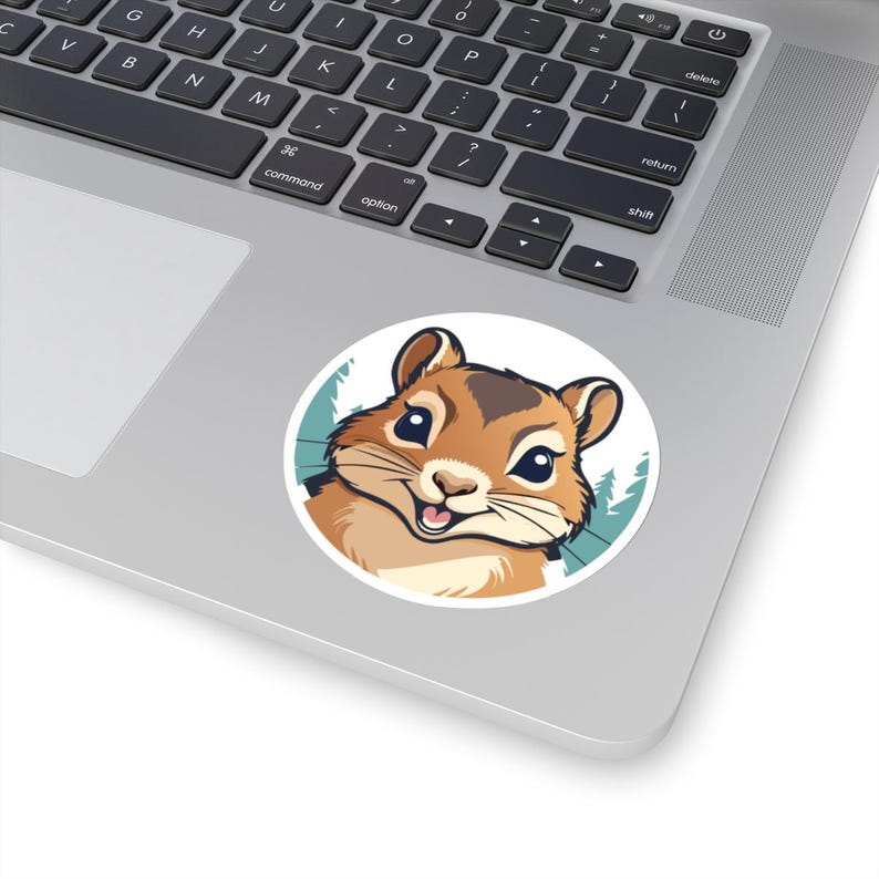 Chipmunk Face Sticker - Adorable Chipmunk Vinyl Decal for Wildlife ...