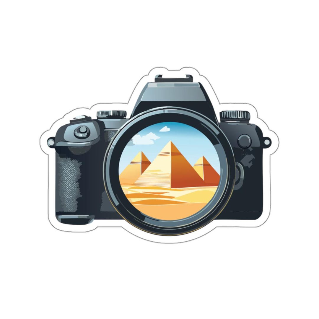 Egyptian Pyramids Camera Stickers, Travel Sticker, Wanderlust Decal ...