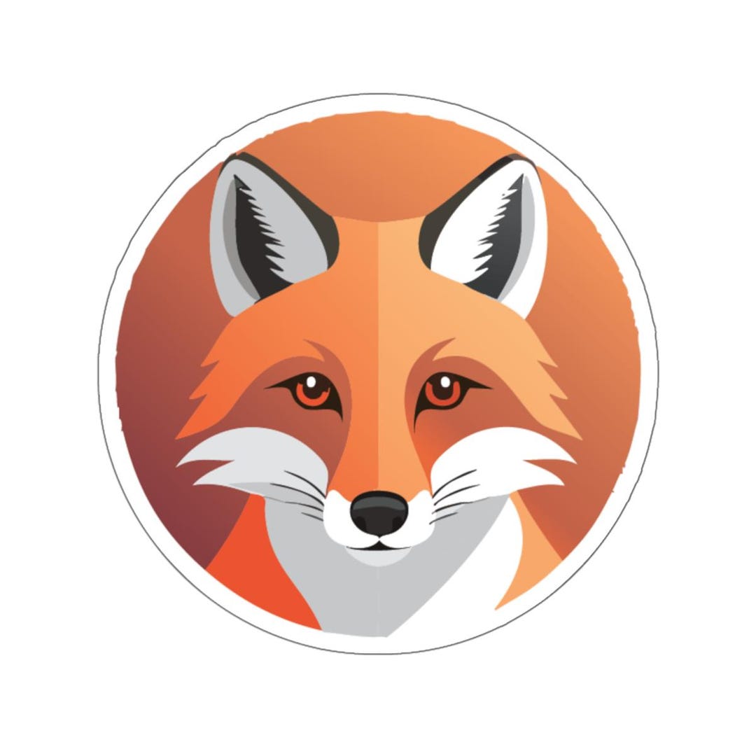 Fox Face Sticker - Adorable Feline Vinyl Decal for Fox Lovers | Perfect ...